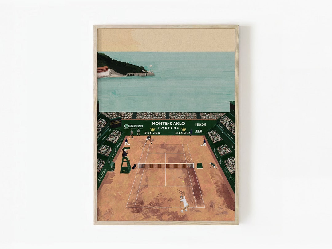 Tennis Player Poster, Framed Wall Art, Tennis Vintage Art, Small People ...