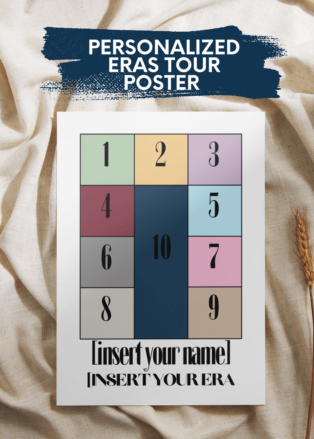 Personalized Eras Tour Poster Personalized Birthday Poster Custom ...