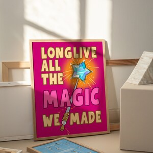 Long Live Print, Speak Now Poster, Magic We Made Poster Pink Wall Art ...