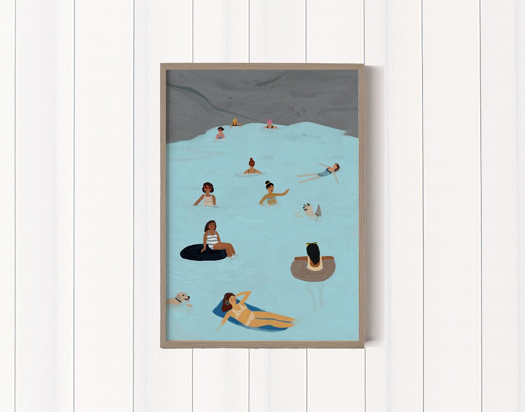 Swimming Pool Art, Swimming Pool Wall Art, Swimming Pool Print ...