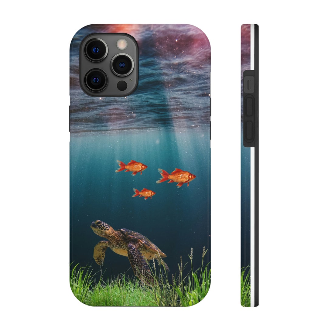 Ocean View Underwater Turtle and Fish Phone Case Cover Fit for iPhone ...
