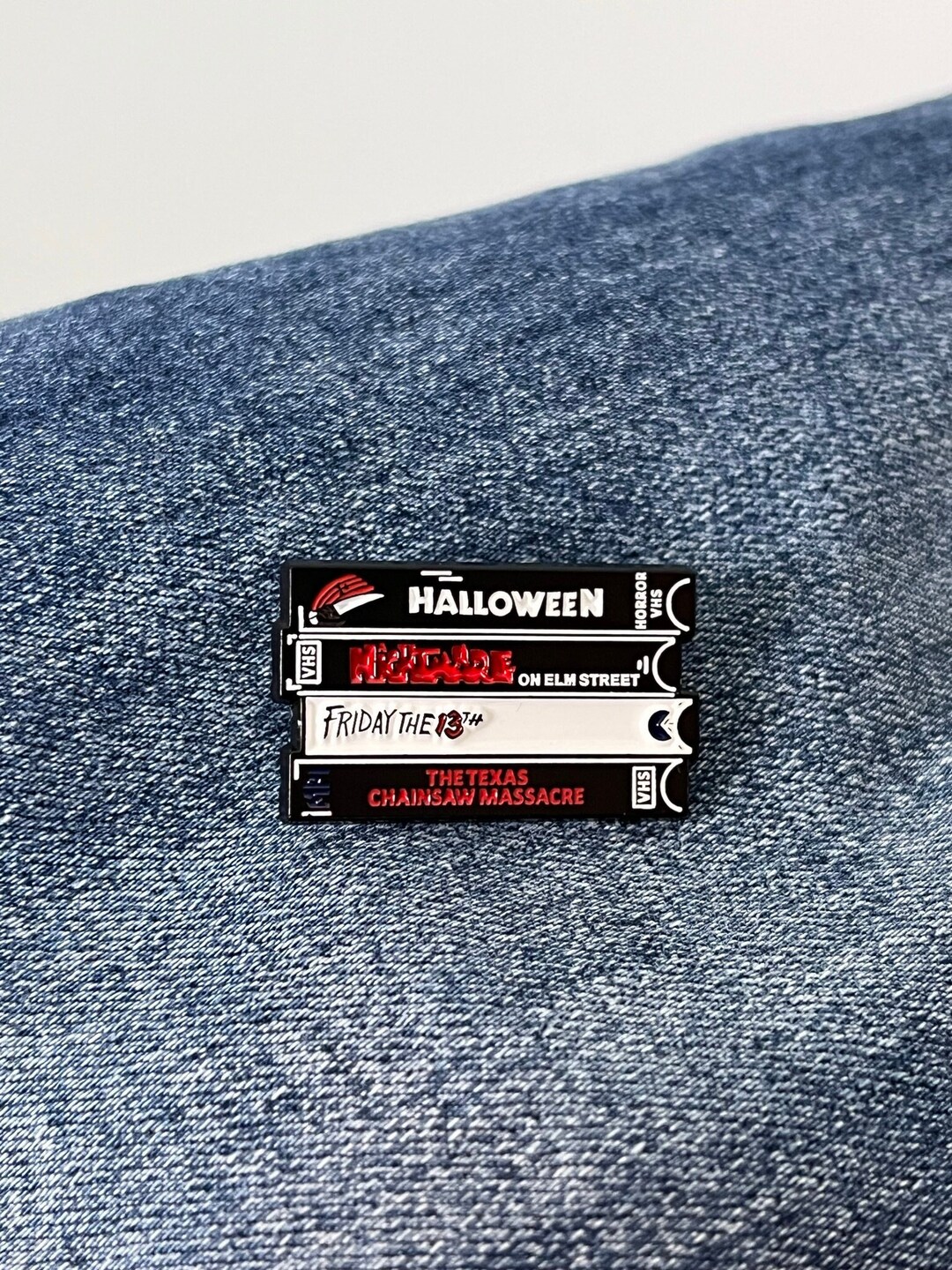 Horror Movie VHS Enamel Pin: Halloween Brooch - Etsy