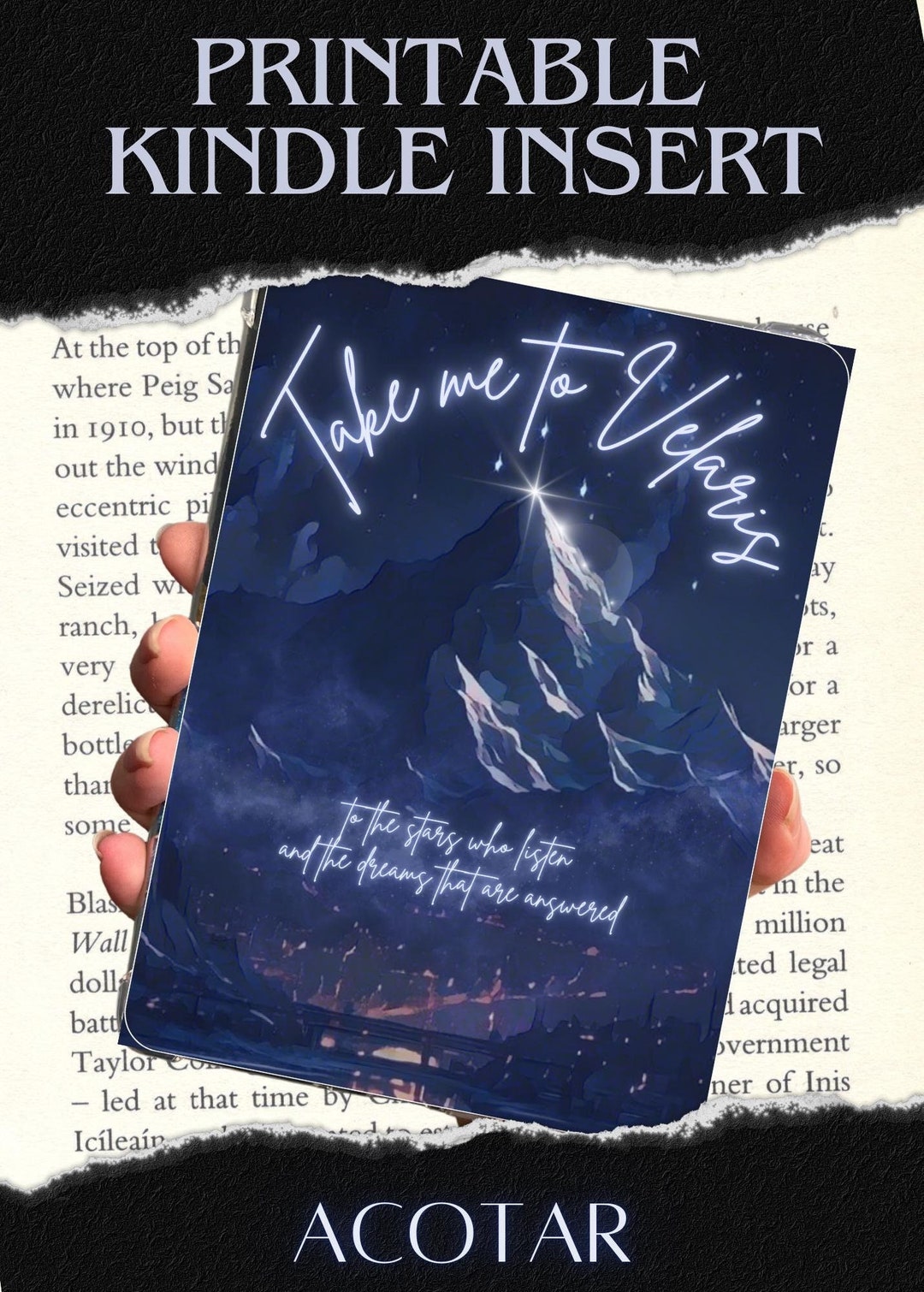 ACOTAR Velaris Kindle Paperwhite Insert Digital Download - Etsy