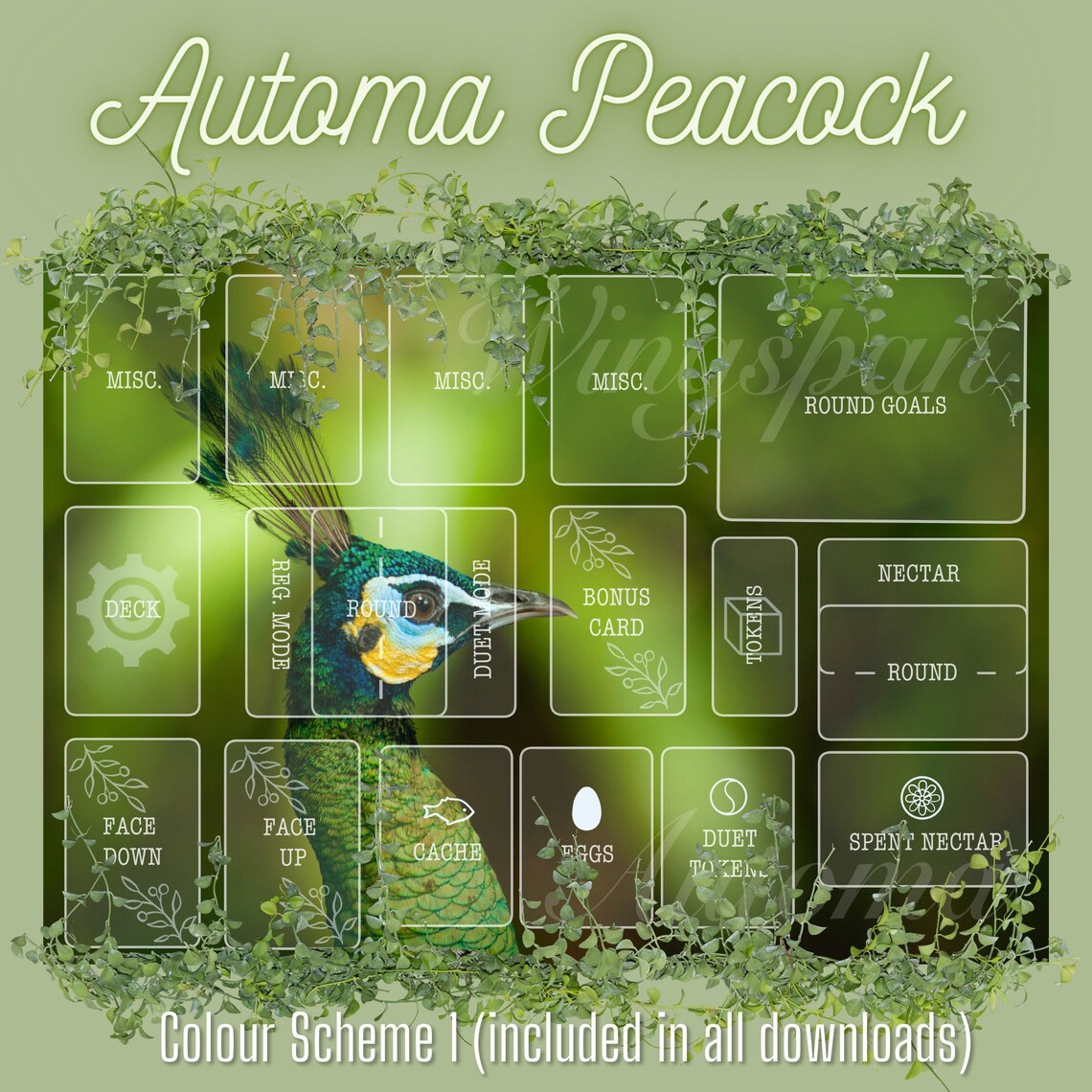 Wingspan Automa Printable Player Dashboard Mat A3 Digital - Etsy