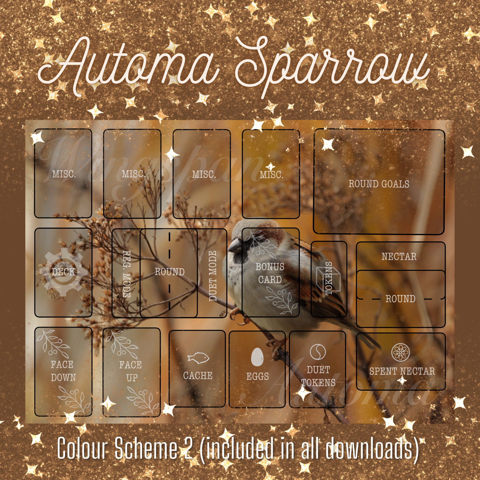 Wingspan Automa Printable Player Dashboard Mat A3 Digital - Etsy