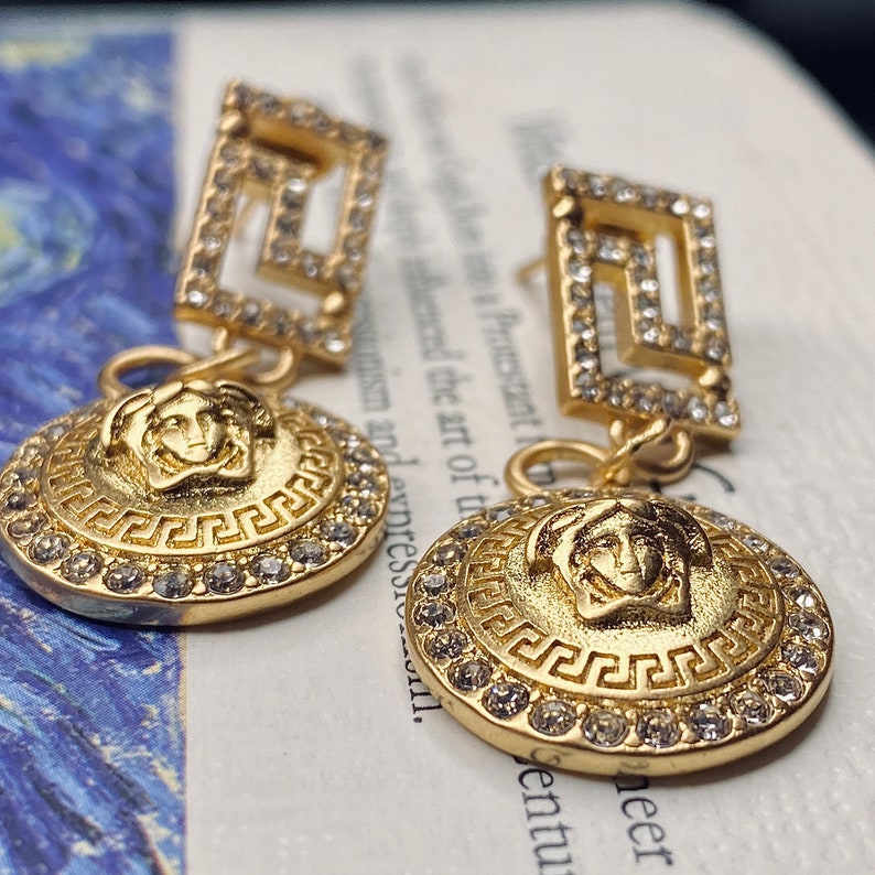 Original Versace Amazing Fun Medusa Drop Earrings - Etsy