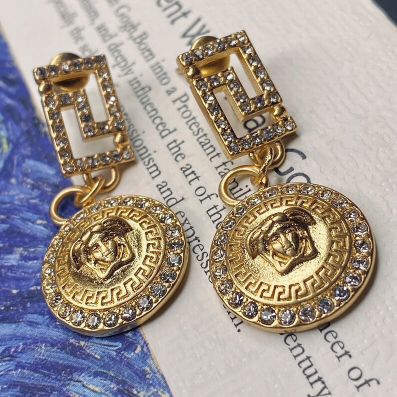 Original Versace Amazing Fun Medusa Drop Earrings - Etsy