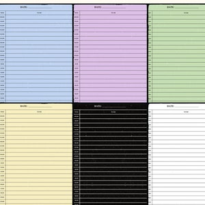 Hourly Printable Program Planner in A4, Letter Size, B5 and A5 Sizes ...