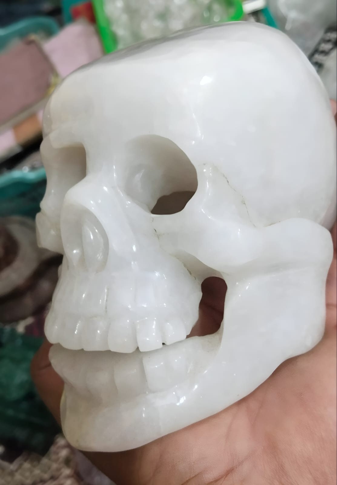 6 Natural Hand Carved Crystal Quartz Skull Decor Crystal Gifts, Healing ...