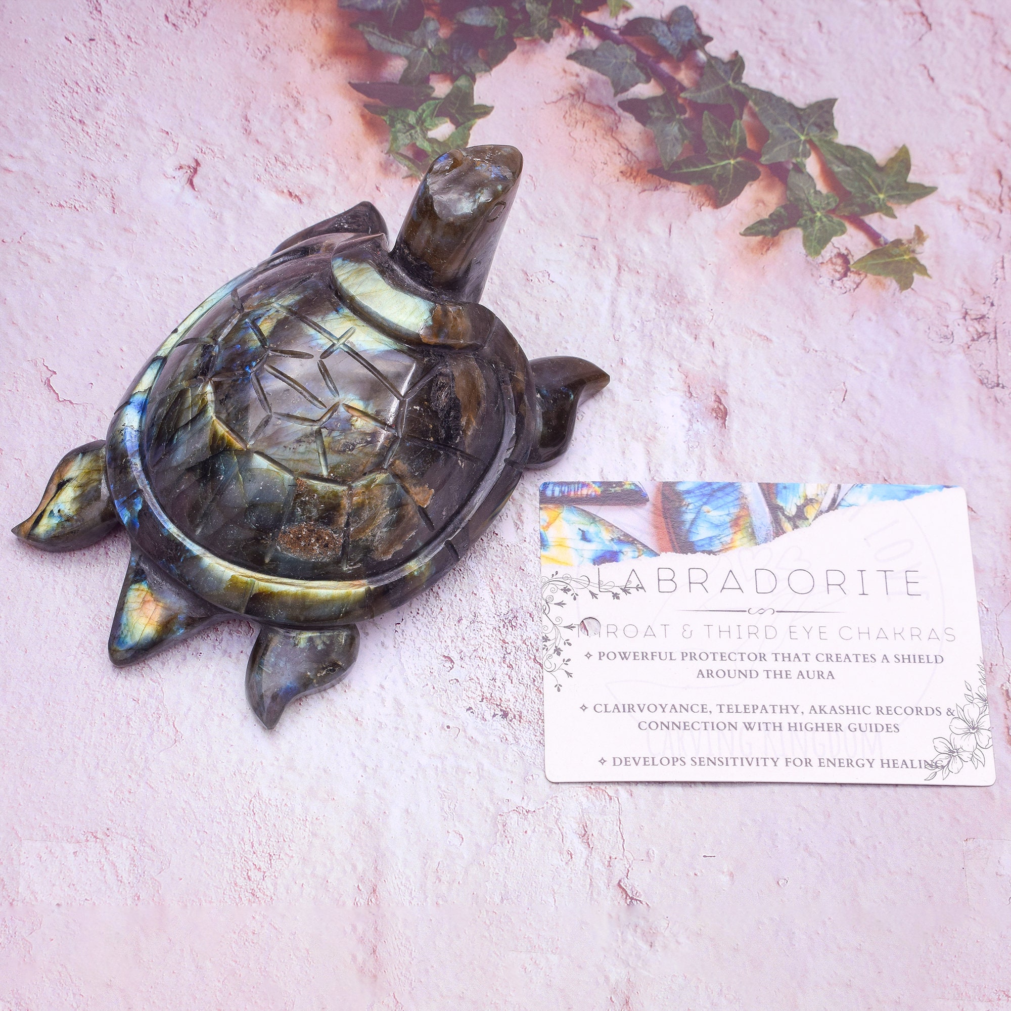 Fathers Day Gift Labradorite Turtle Crystal Turtle Gemstone Turtle ...