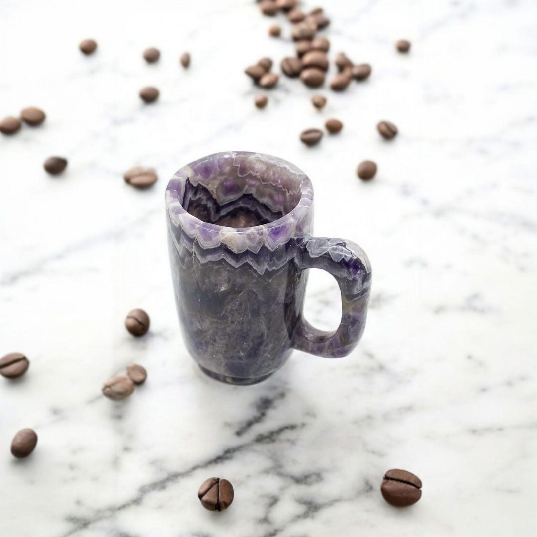 Hand Carved Amethyst Crystal Mug | Healing Gemstone Cup , Valentines ...