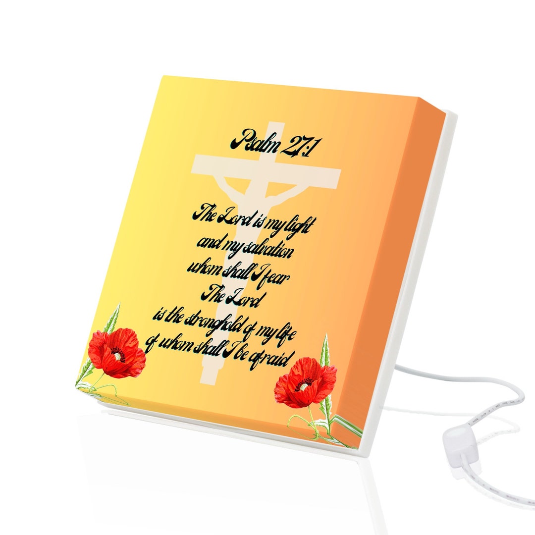 Psalm 27:1 Bible Verse Mood Lighting Canvas Illuminate - Etsy