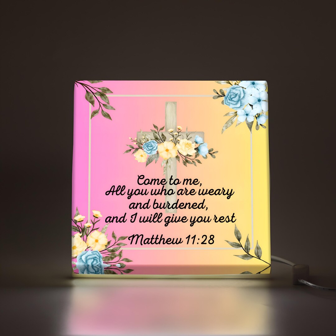Bible Verse Mood Lighting Lamp/ Modern Night Light/ Christian - Etsy