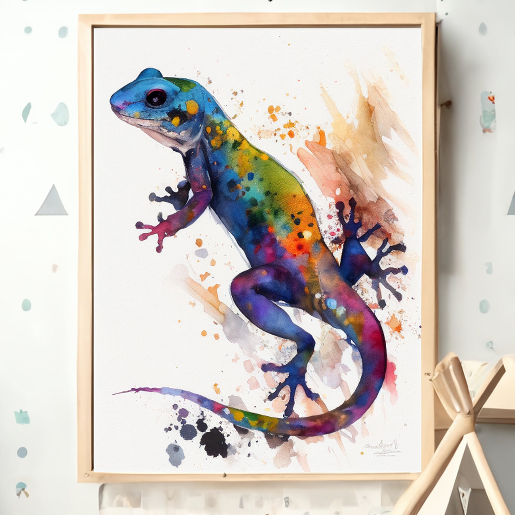 Salamander Printable Art Print Download Poster Wild Life Gift - Etsy