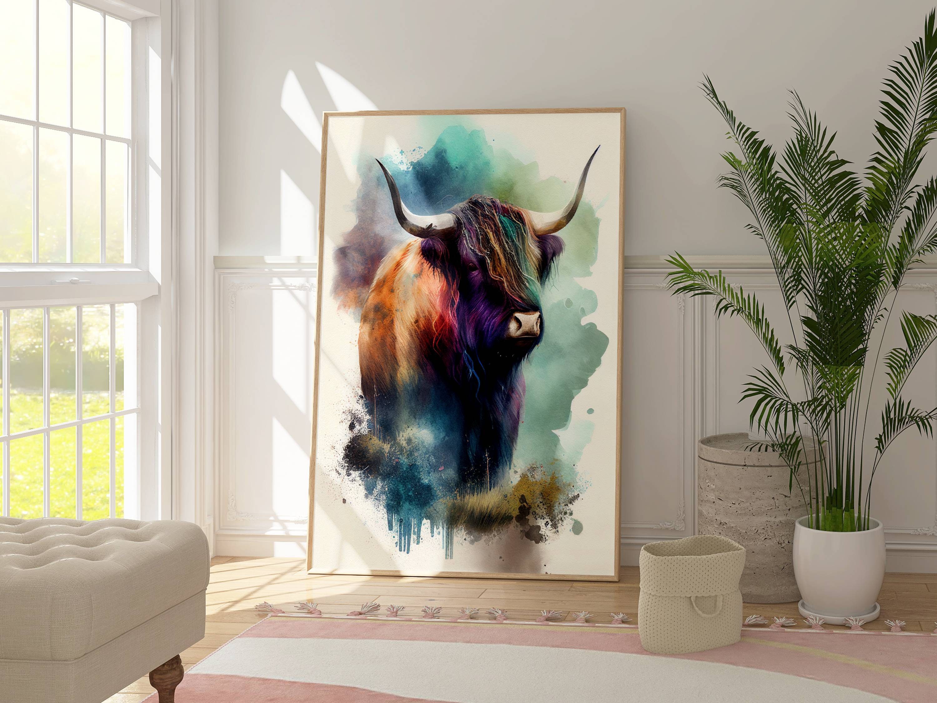 Yak Printable Art Print Download Poster Wild Life Gift Animals Wall Art ...