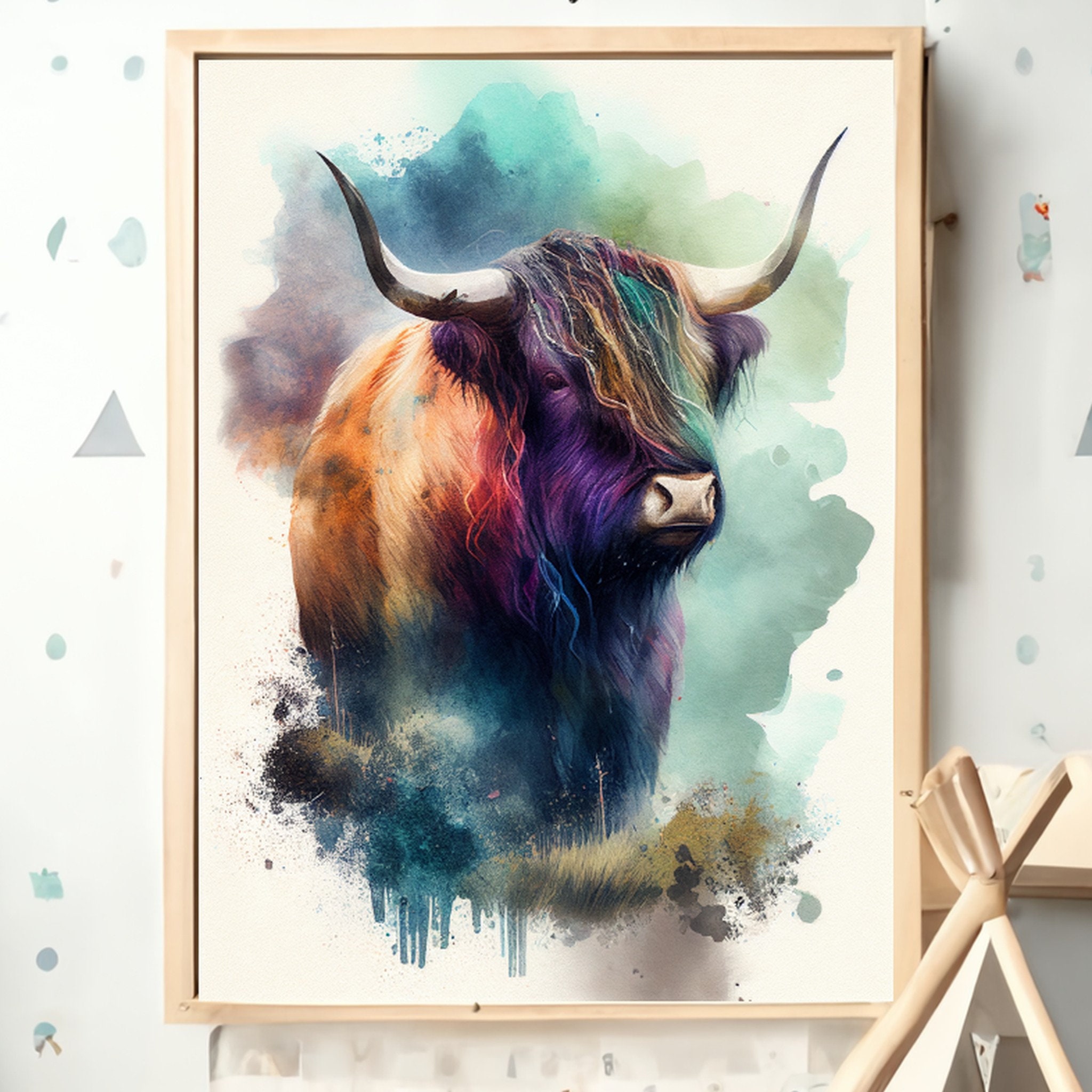 Yak Printable Art Print Download Poster Wild Life Gift Animals Wall Art ...
