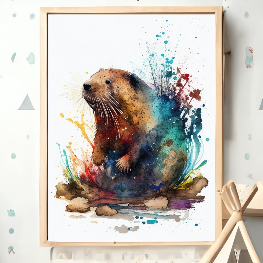 Mole as a Poster by Ledondo Mole Art Painting Watercolour - Etsy