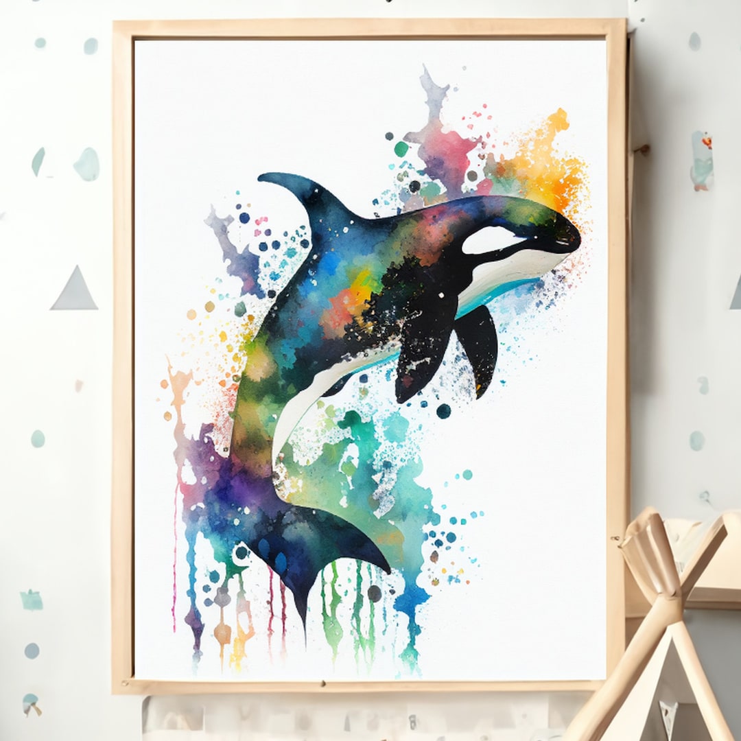 Orca Printable Art Print Download Poster Wild Life Gift - Etsy
