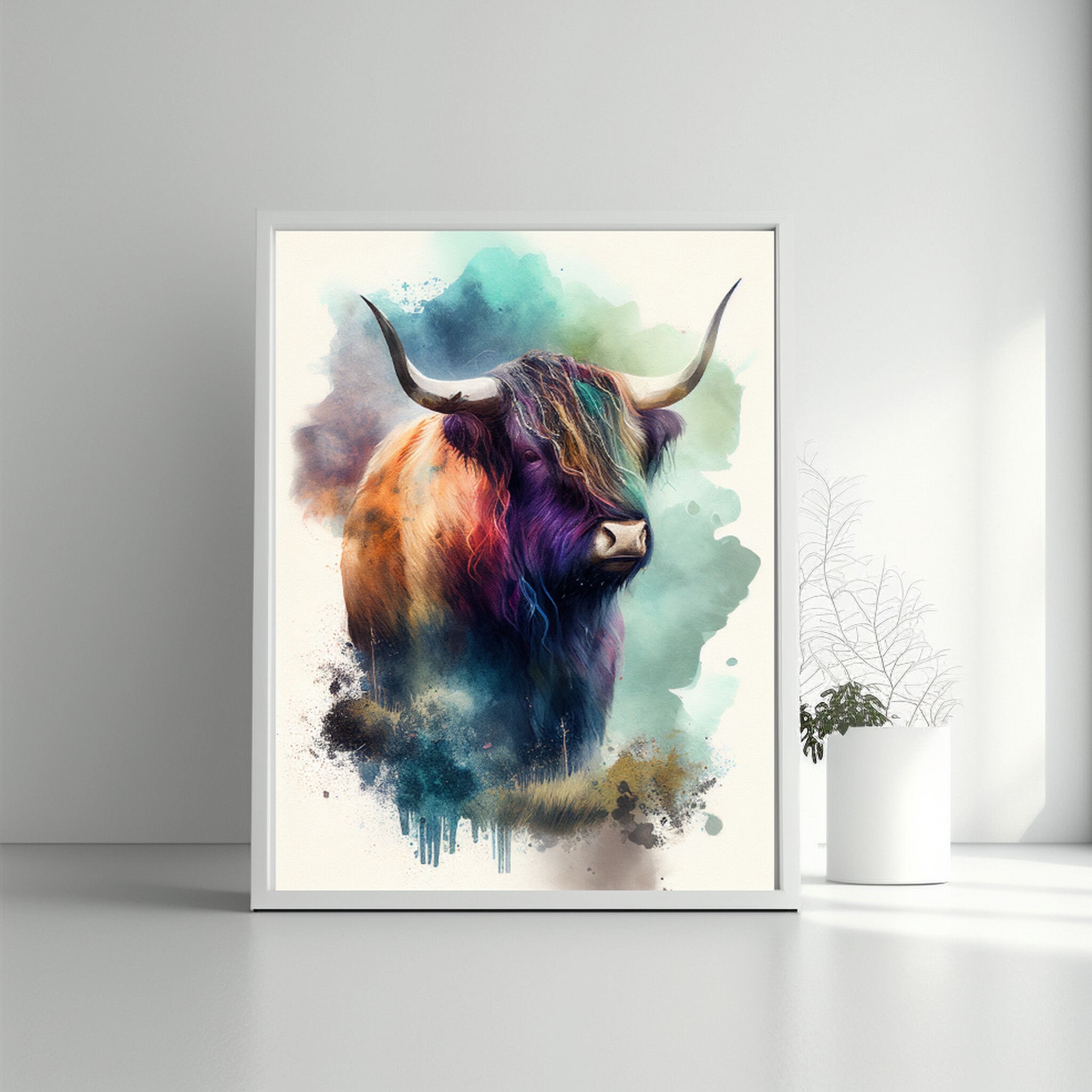Yak Printable Art Print Download Poster Wild Life Gift Animals Wall Art ...