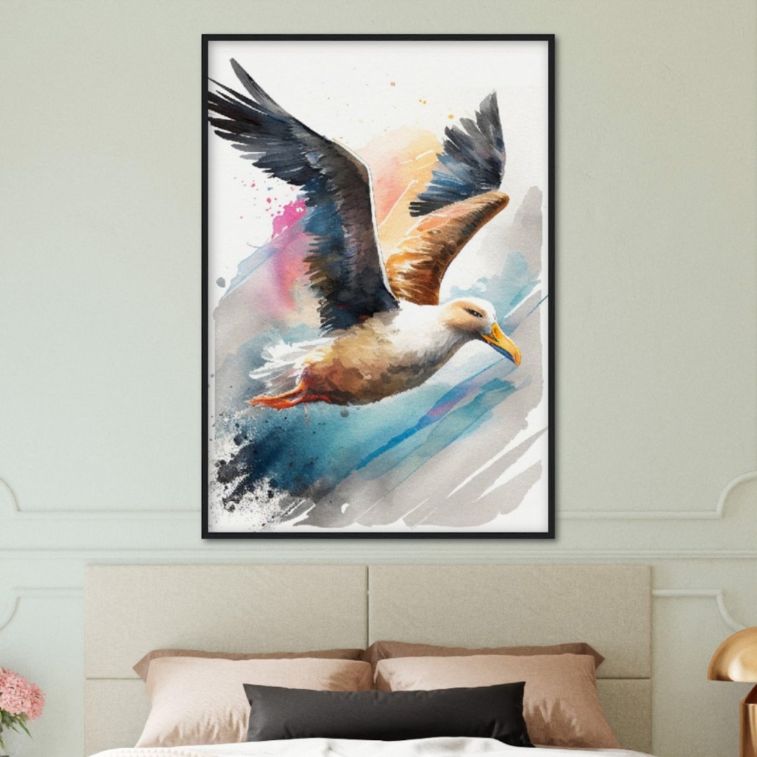 Albatross as a Poster by Ledondo Art Painting Watercolour - Etsy UK