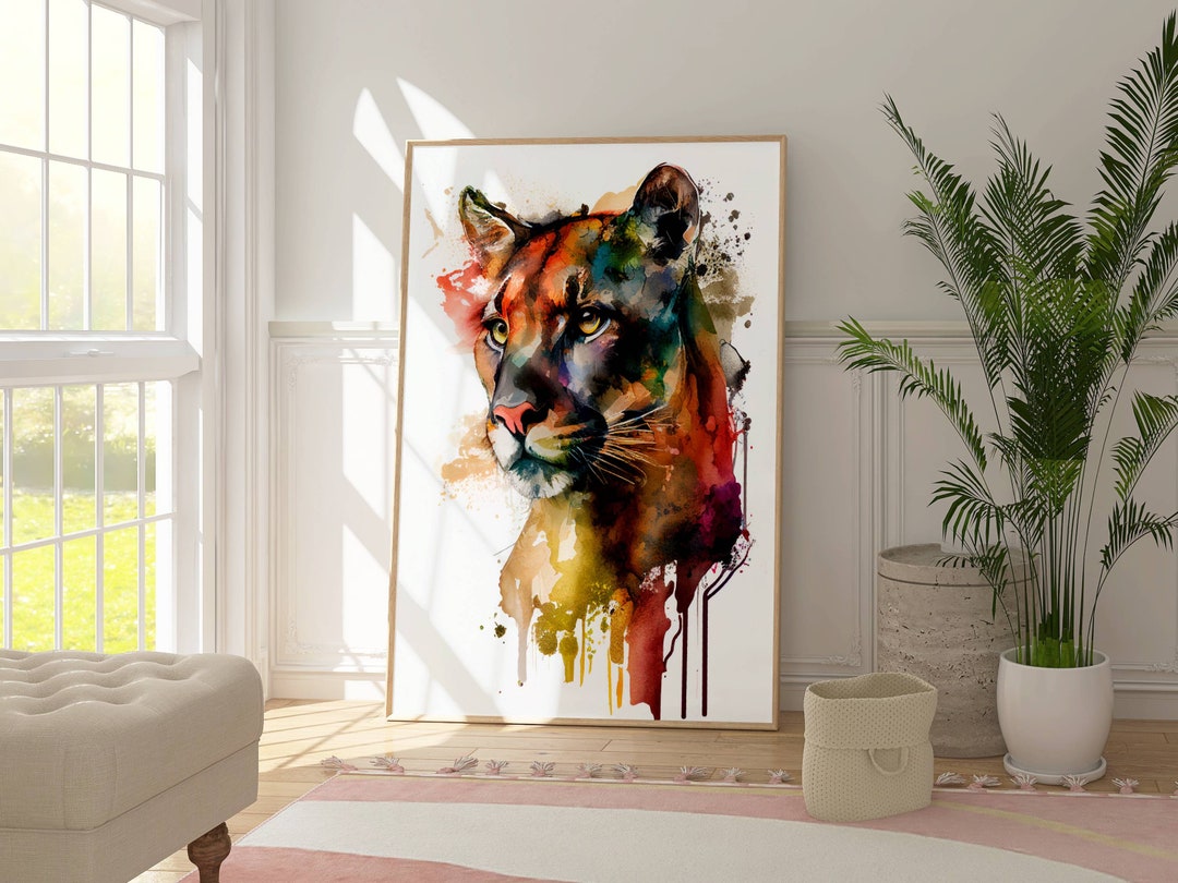 Puma Printable Art Print Download Poster Wild Life Gift Animals Wall ...