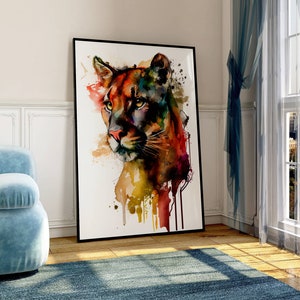 Puma Printable Art Print Download Poster Wild Life Gift Animals Wall ...