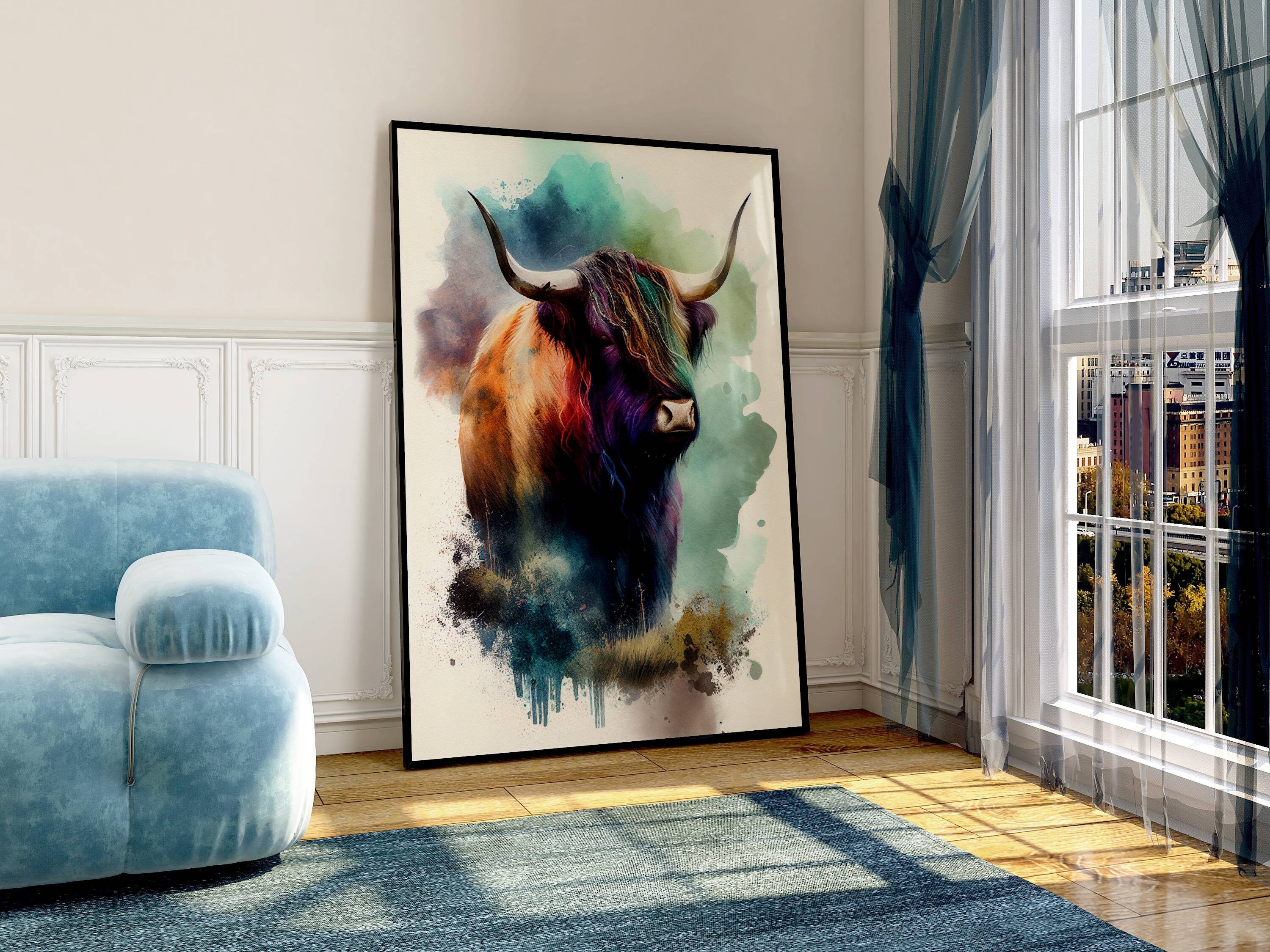 Yak Printable Art Print Download Poster Wild Life Gift Animals Wall Art ...
