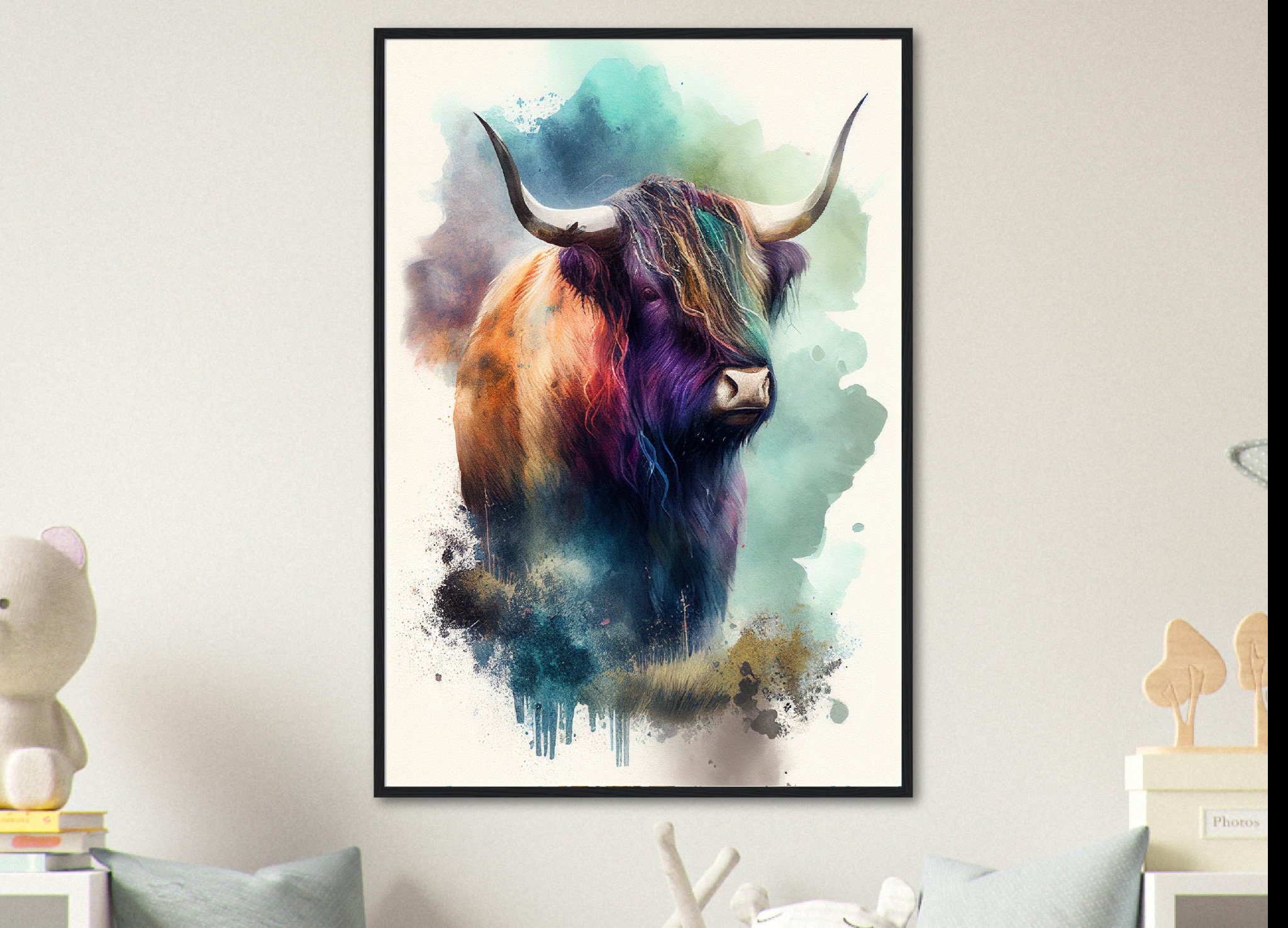Yak Printable Art Print Download Poster Wild Life Gift Animals Wall Art ...