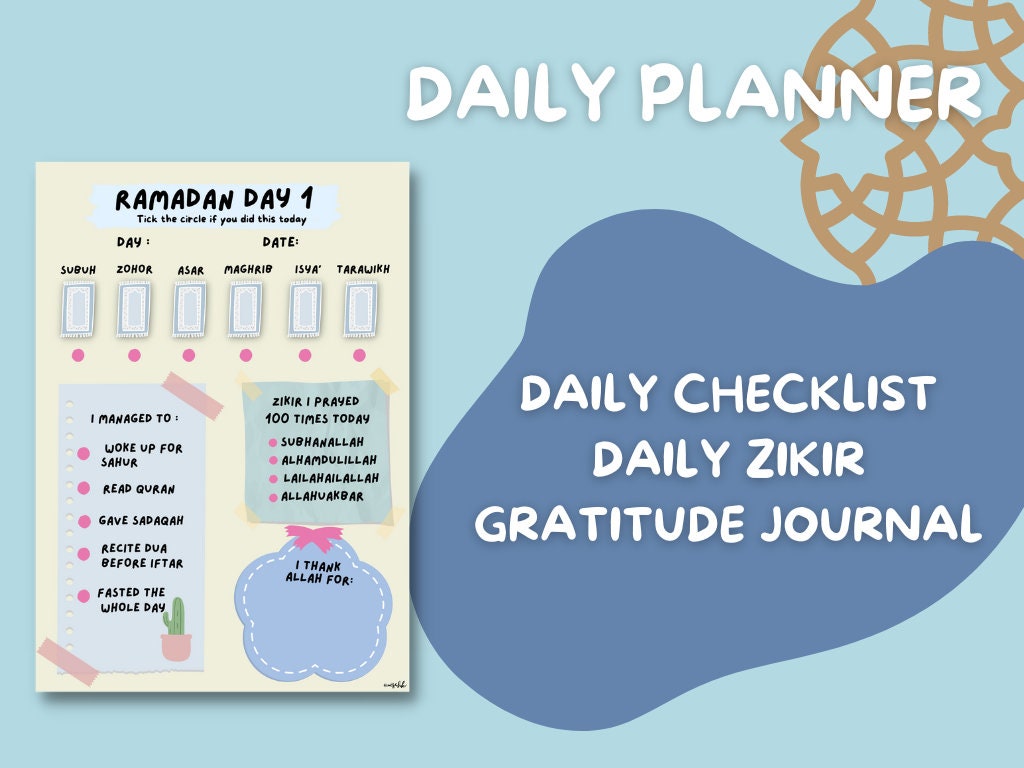Printable Digital Ramadan Planner for Kids - Etsy