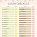 Surah Checklist Printable - Etsy