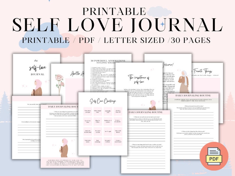 Printable Self Love Journal - Etsy
