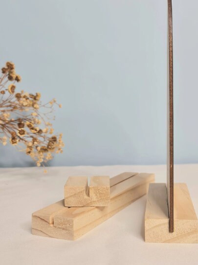 Wooden Sign Holder | Wooden Base | Base for Acrylic Sign | Table Number ...