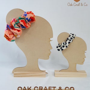 Scrunchie Display Set of 2 Head Silhouette - Etsy