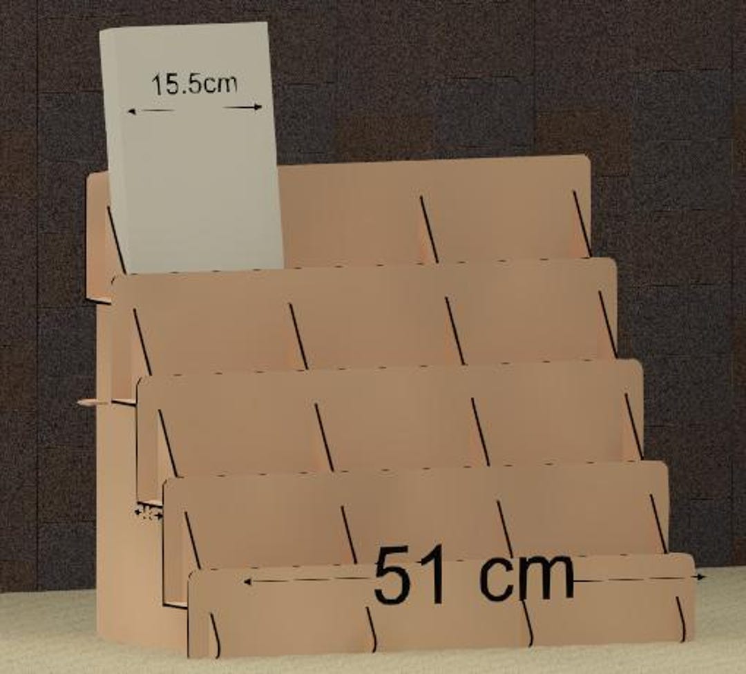 Laser Cut MDF Display Stand for Cards & Brochures | Compact Holder up ...