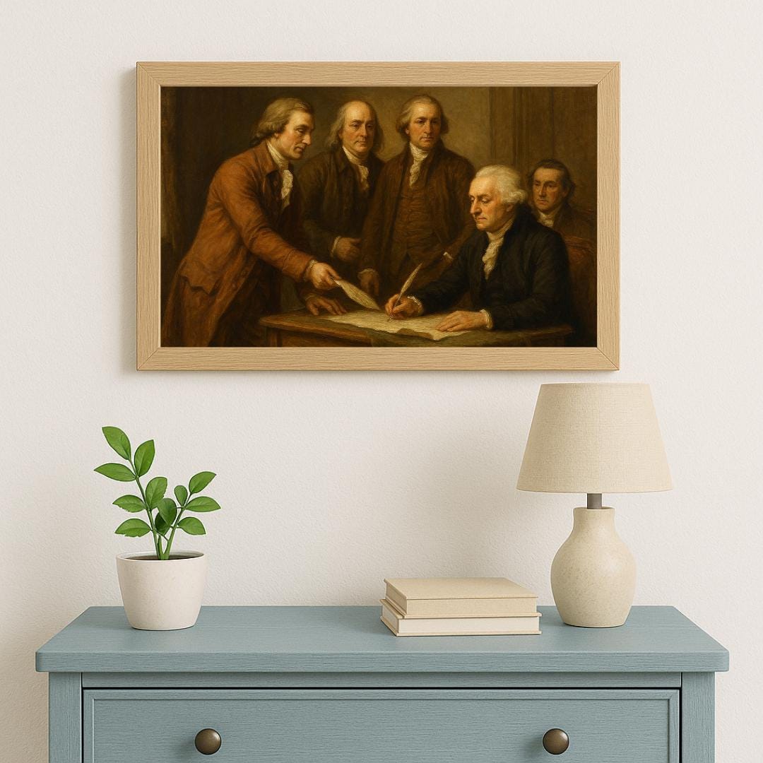 Declaration of Independence Painting Print | Digital Historic American ...