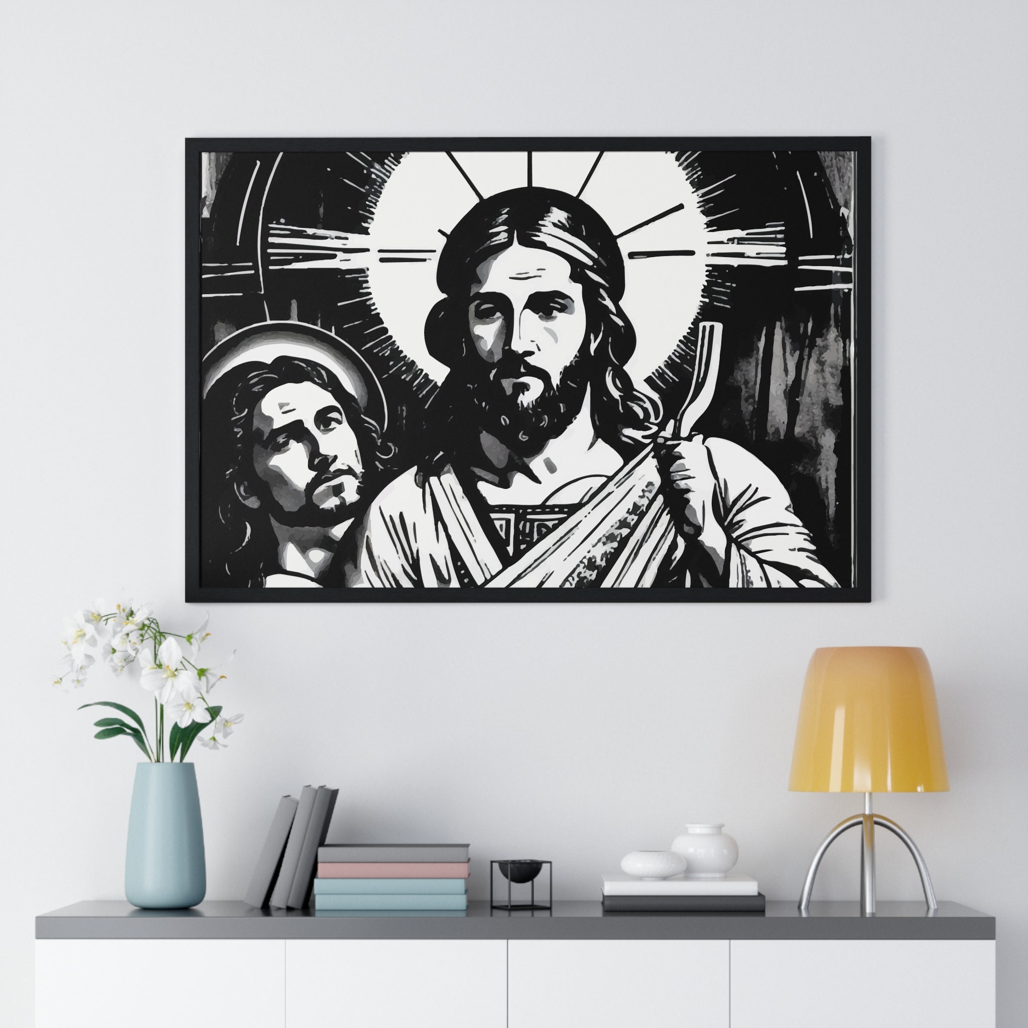 Jesus Christ Framed Horizontal Poster - Etsy