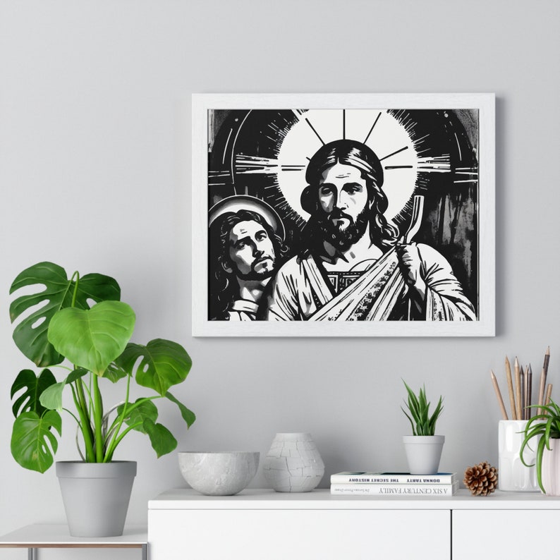 Jesus Christ Framed Horizontal Poster - Etsy