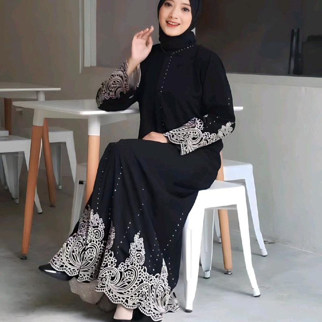 Premium Local Black Samara Abaya With Beautiful Conteporary Exclusive ...