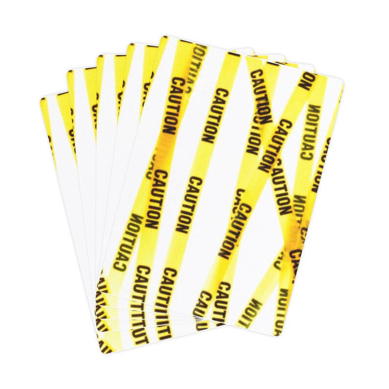Caution.. Poker Cards - Etsy