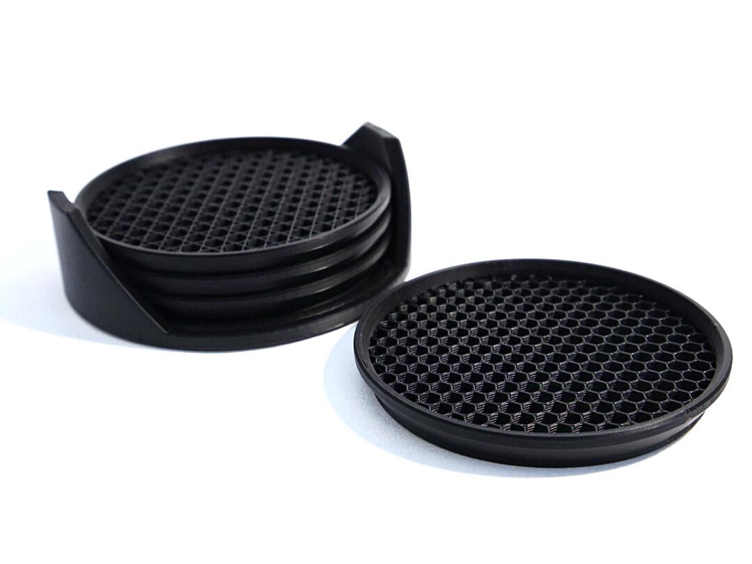 Unique 3D Printed Coasters - Stylish & Eco-friendly Set With Stand for ...