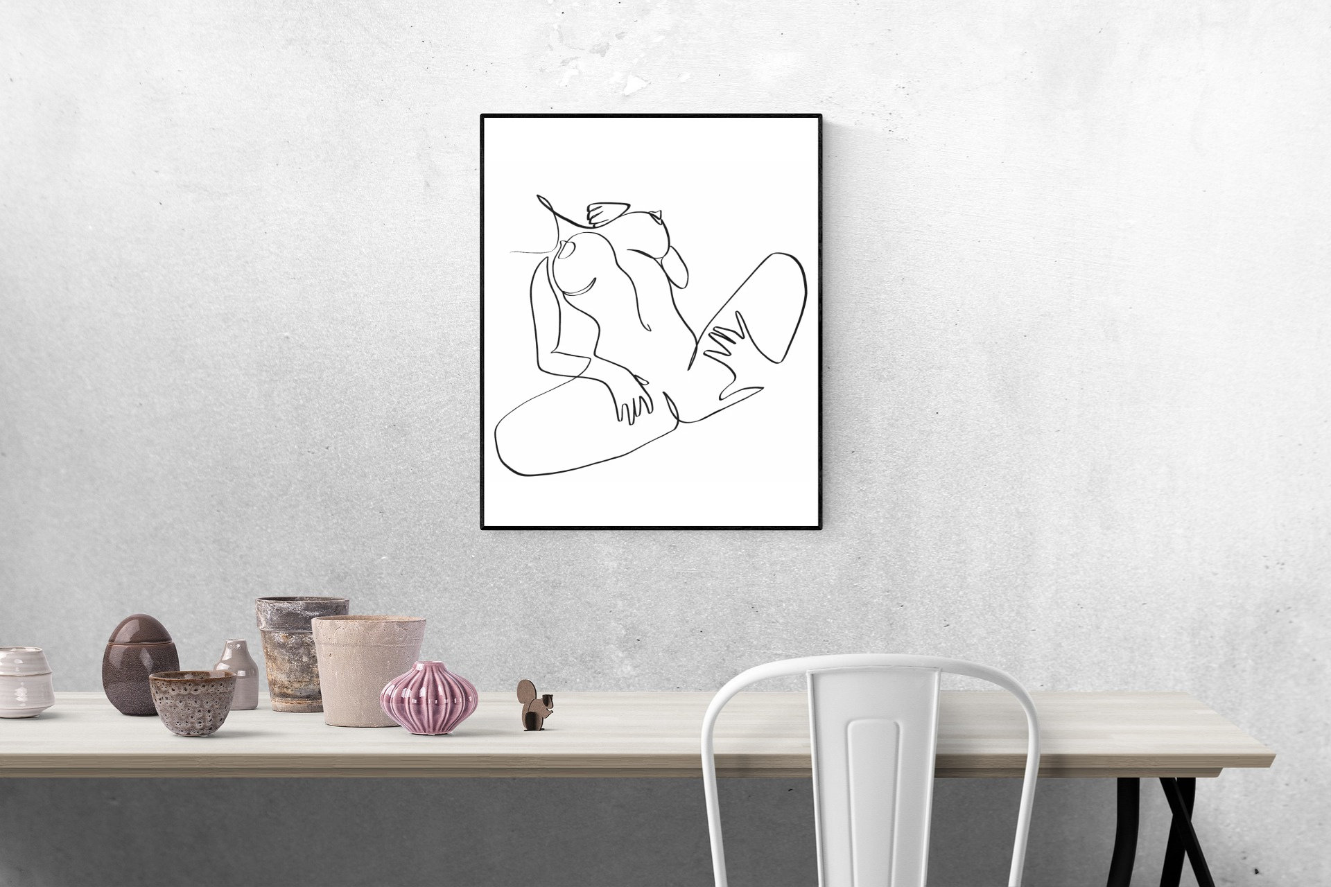 High Quality One Line Art Sexy Couple Printable Wall Digital Prints ...