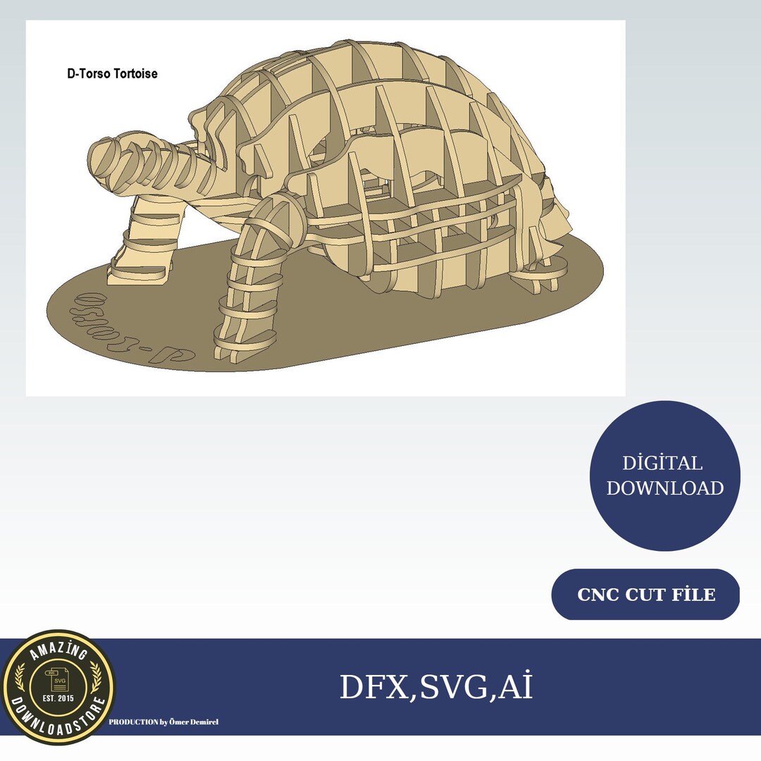 3D Tortoise Decor SVG DXF CDR Files- Layered Svg Files for Cricut ...