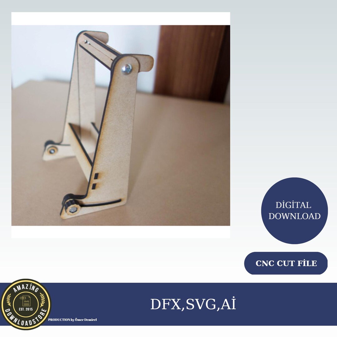 Laser Cut Phone Stand Svg Template Glowforge Phone Stand Svg Cricut ...