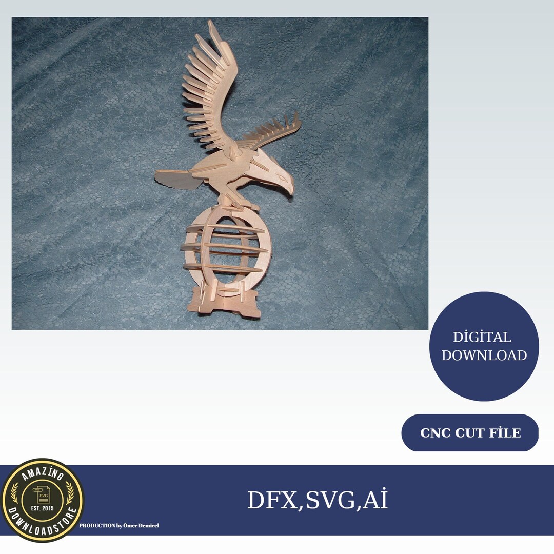 Eagle Decor SVG DXF CDR Files- Layered Svg Files for Cricut, Laser Cut ...