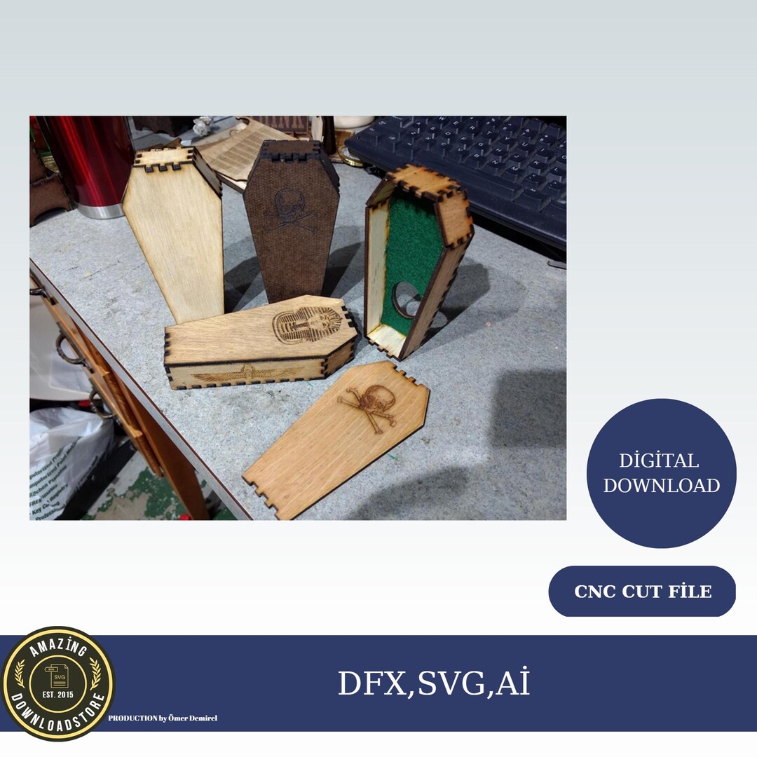 Decorative Coffin Laser Cut . Laser Cut Templates. File for Cnc. Ai ...