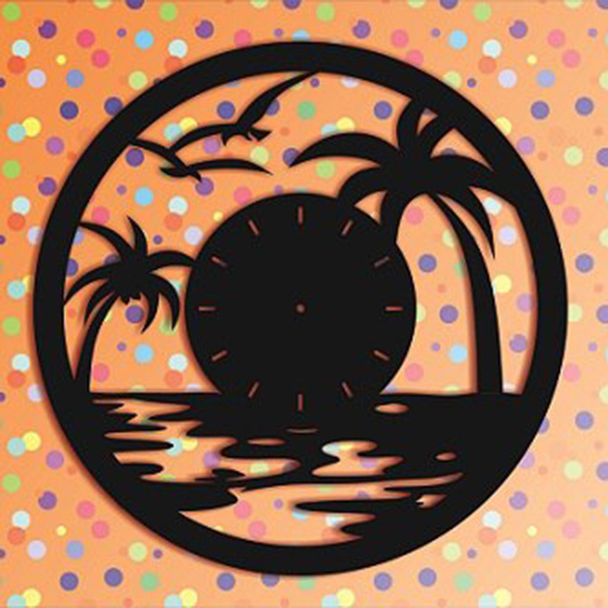 Decorative Wall Clock.laser Cut Files SVG, DXF, CDR, Vector Plans ...