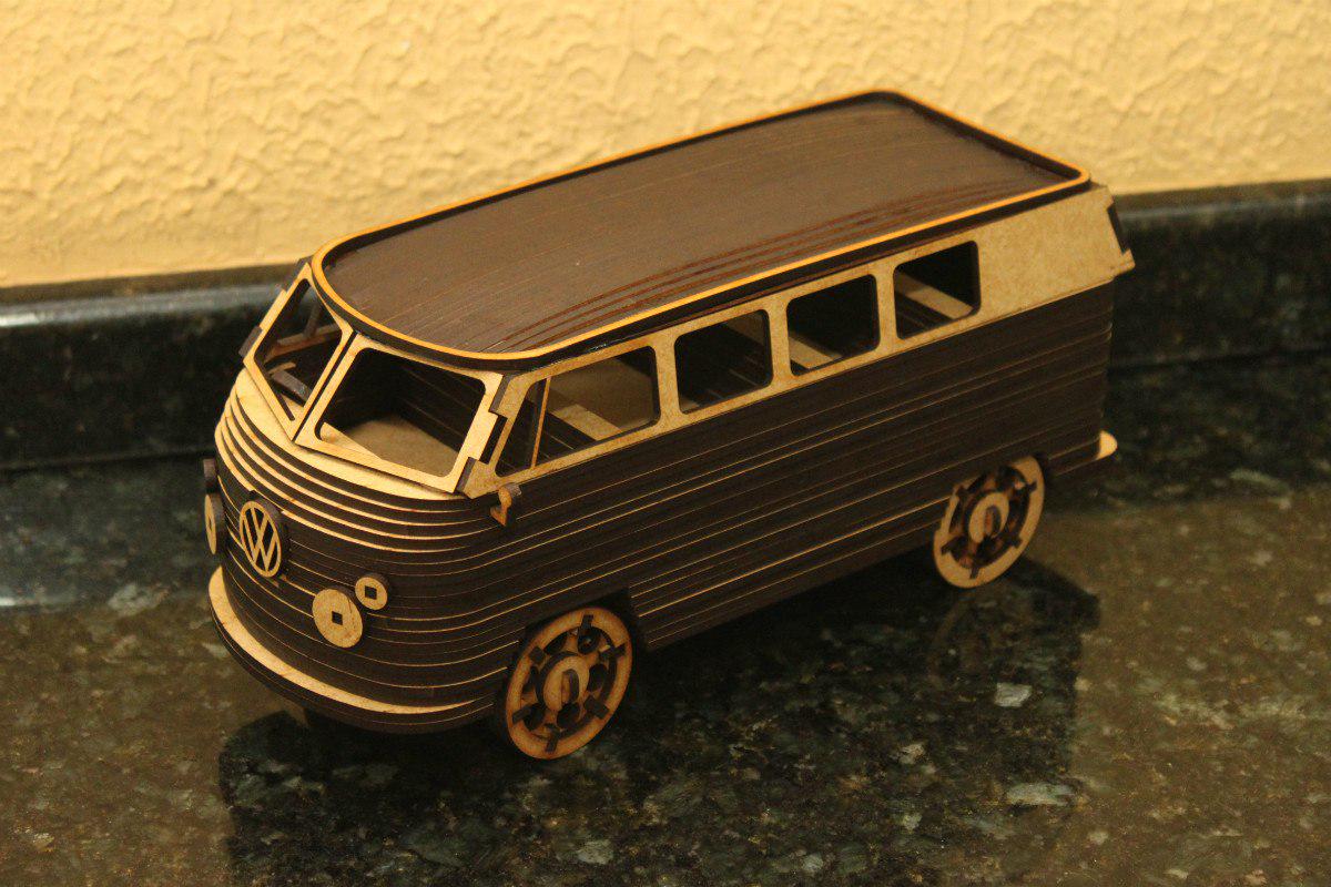 Bus Laser Cut Wooden 3D Puzzle Toy, Digital File, Laser Cutting, Laser ...