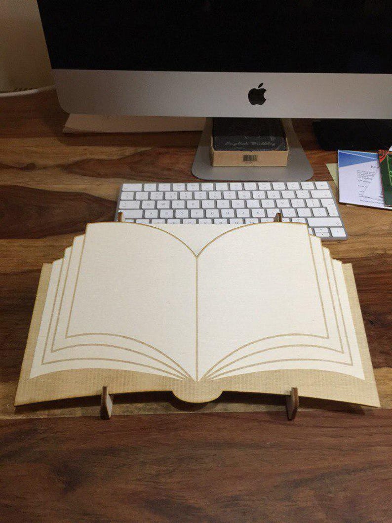Laser Cut Book Stand Svg Template Glowforge Phone Stand Svg Cricut Wood ...