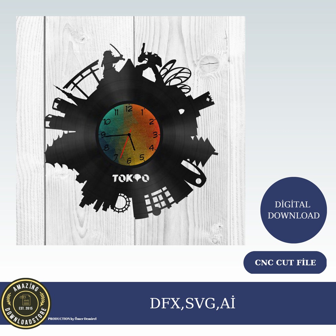 Decorative Wall Clock.laser Cut Files SVG, DXF, CDR, Vector Plans ...