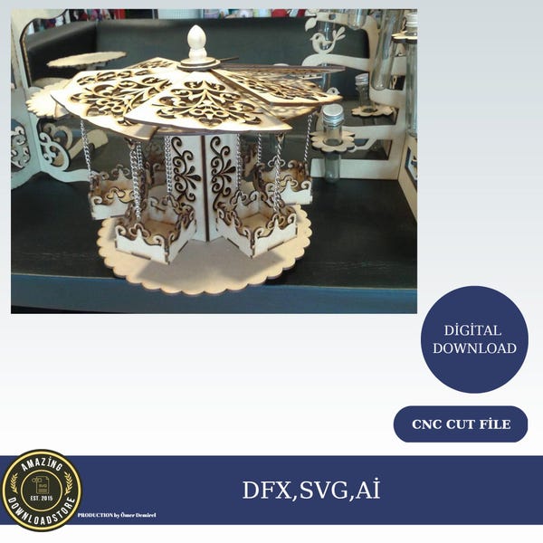 3d Carousel Svg - Etsy